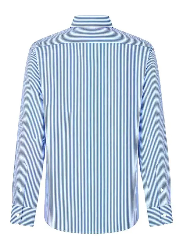 GUGLIELMINOTTI Vertical-stripe Long-sleeve Shirt - Blue