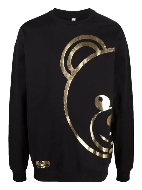 Moschino Metallic Toy Bear Sweatshirt - Black