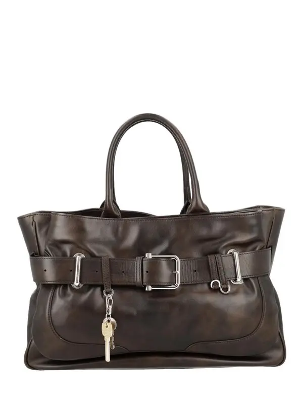 OSOI Brocle Buckle Charm Shoulder Bag - Black