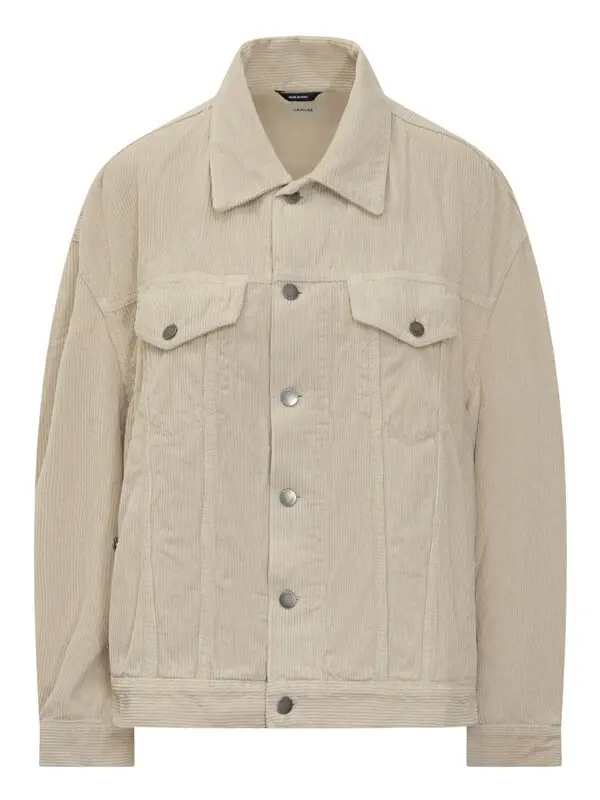 HAIKURE Corduroy Button-fastening Jacket - Nude