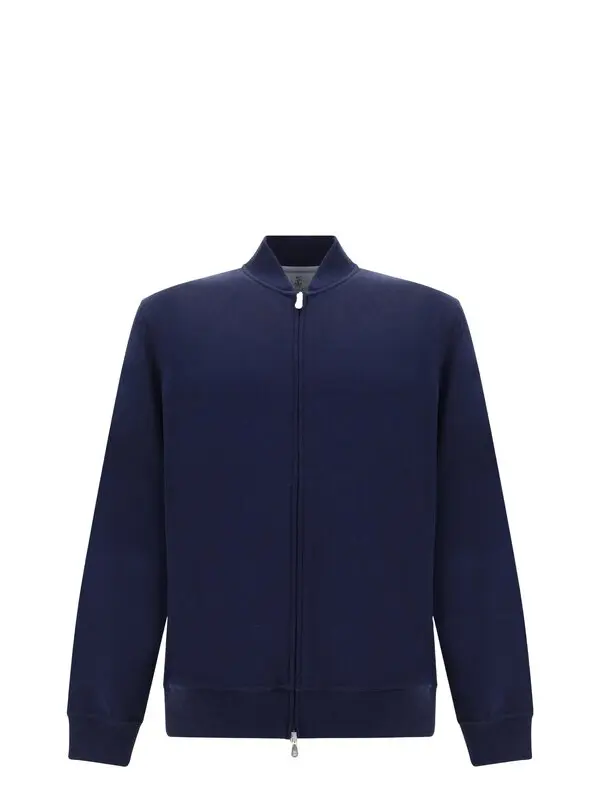 Brunello Cucinelli Zip-up Sweatshirt - Blue