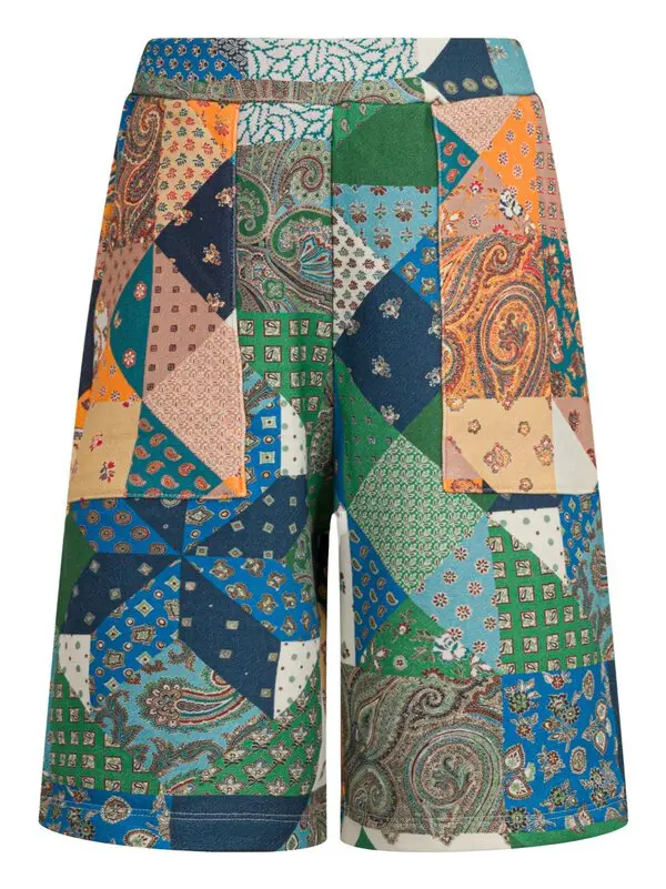 Etro Patchwork Print Shorts - Multicolor