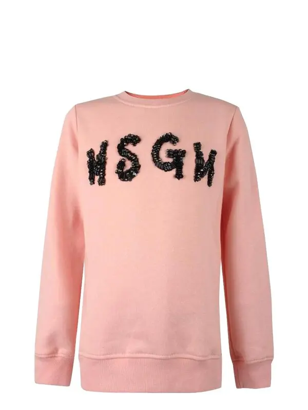 MSGM Embellished Logo Sweatshirt - Pink