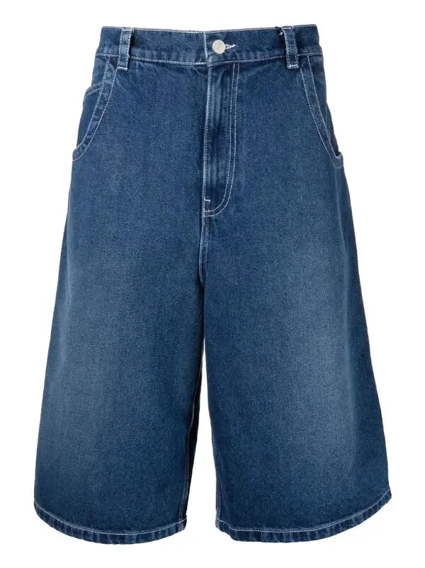 Kenzo Wide-leg Denim Shorts - Blue