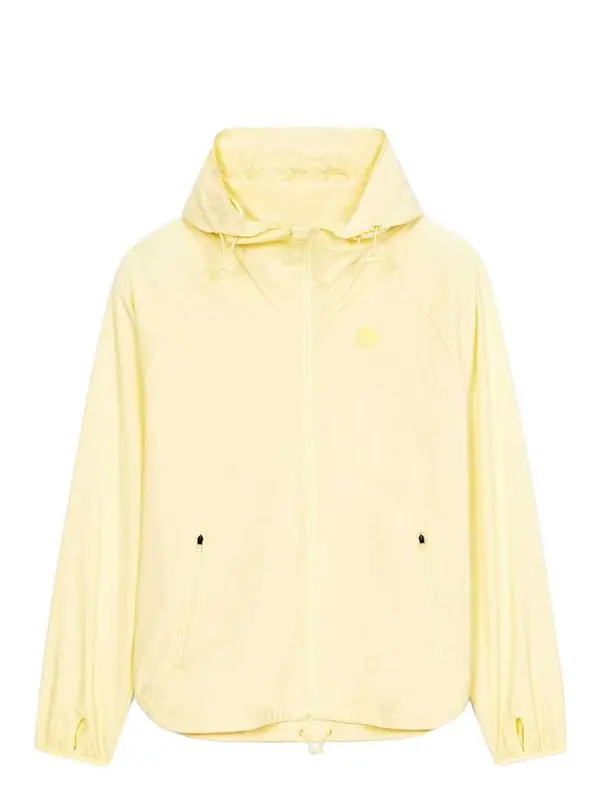 Kenzo Zip-up Hooded Jacket With Logo Detail - Nude