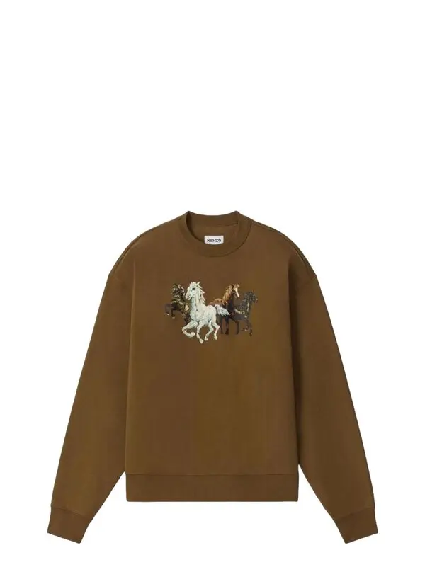 Kenzo Horse Print Sweatshirt - Brown