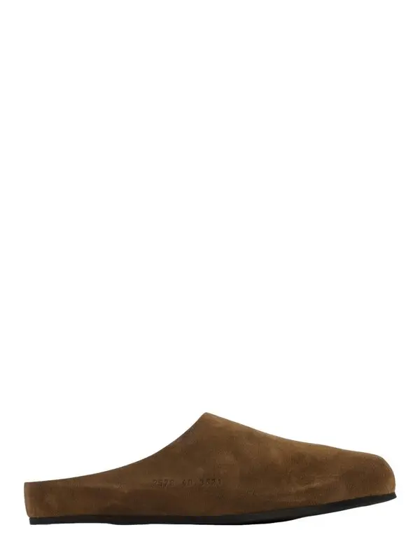 COMMON PROJECTS Almond-toe Suede Mules - Brown
