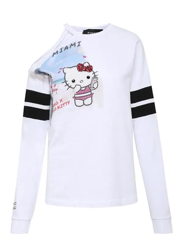 Pinko X Hello Kitty Long Sleeve T-shirt - White