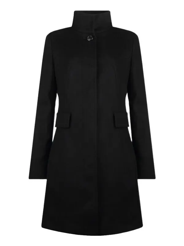 Max Mara Agnese High Neck Coat - Black