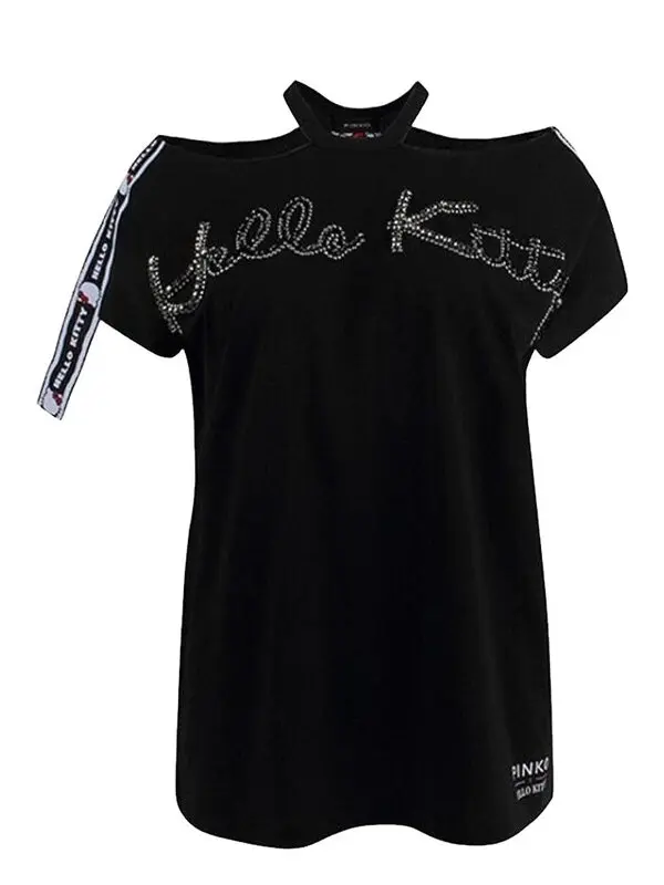 Pinko X Hello Kitty Embellished T-shirt - Black