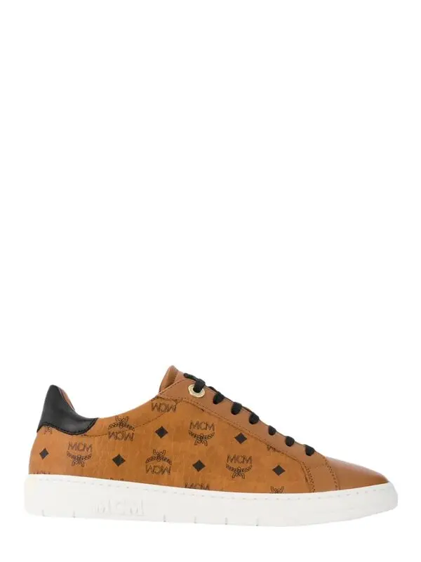 Mcm Logo Strap Casual Sneakers - Brown