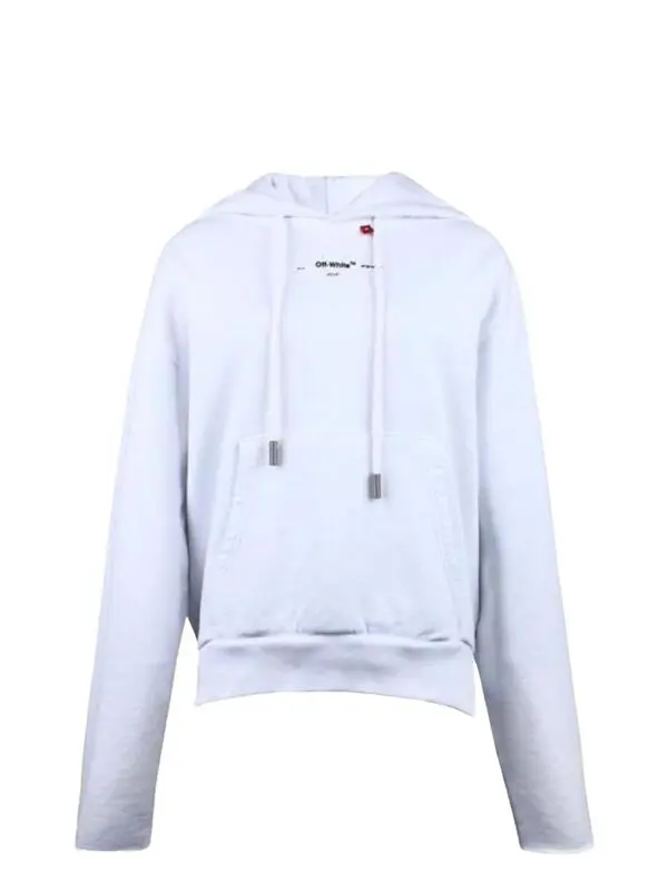 Off-White Logo Hooded Sweater - Blue
