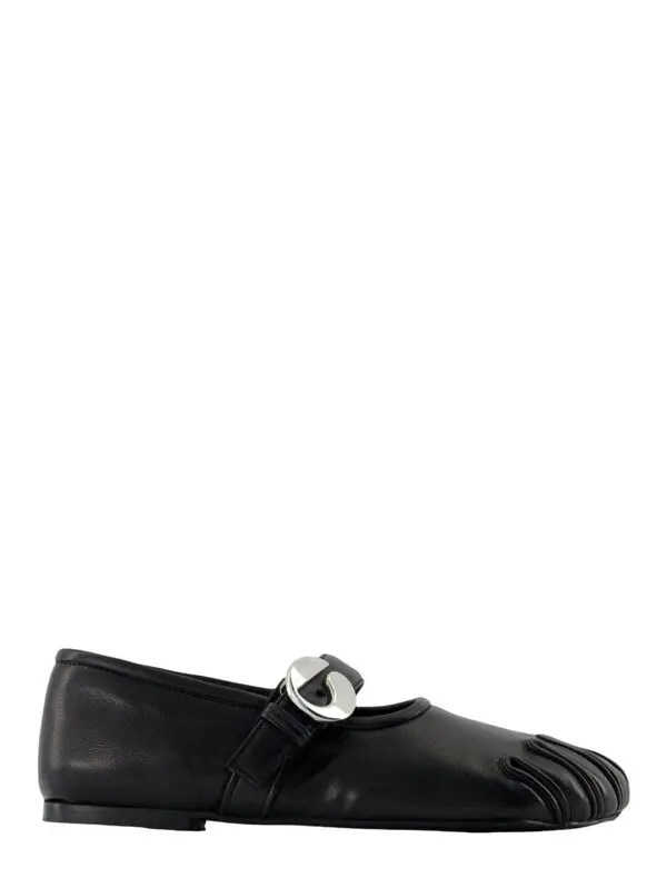 Coperni Elastic Flat Calfskin Mary Janes - Black