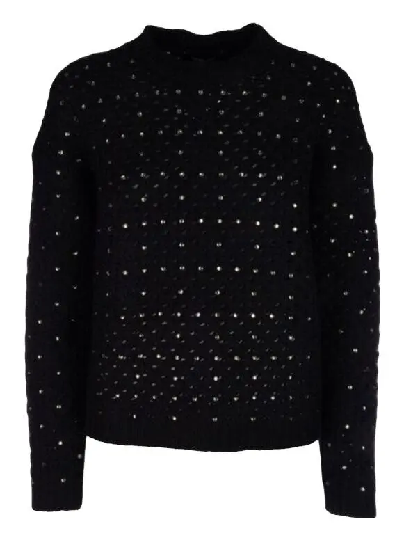 Fabiana Filippi Embellished Crew Neck Sweater - Black
