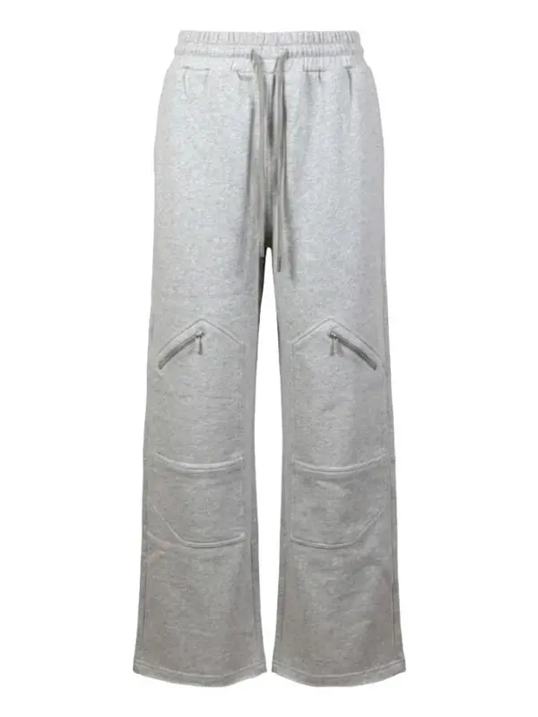 Off-White Patchwork Zip-pocket Track Pants - Gray