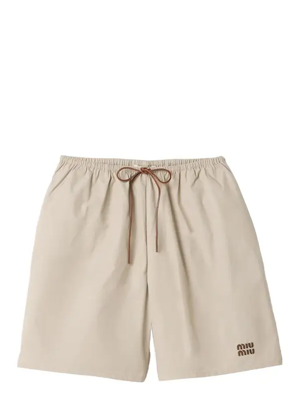 Miu Miu Panama Bermuda Shorts - Limestone Color