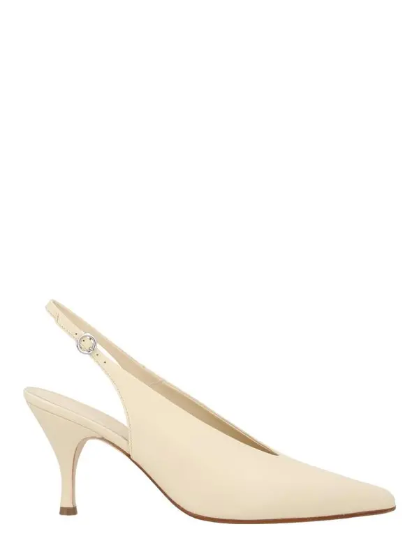 AeydĒ Pointed Toe Slingback Pumps - Nude