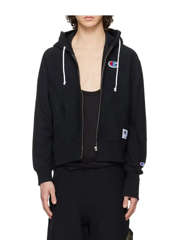 Undercover X Champion Collaborative Zip Hoodie - Black