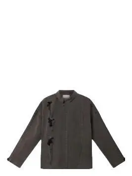 Isabel Marant Étoile Oversized Lace-up Linen Jacket - Black