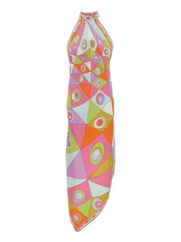 Emilio Pucci Printed Halter Neck Dress - Pink