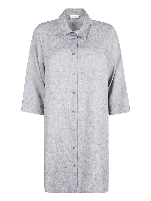 Peserico Linen Long Shirt - White
