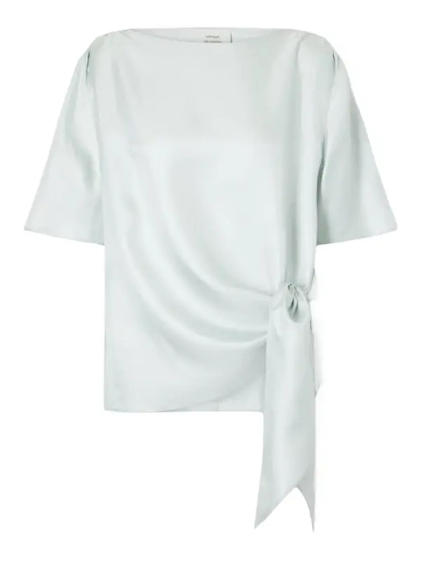 Loulou De Saison Round Neck Tie Detailed Cover-up - White