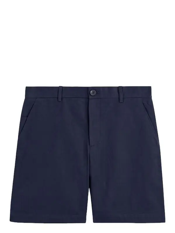 Cos Cotton-twill Chino Shorts With Lyocell Blend - Navy