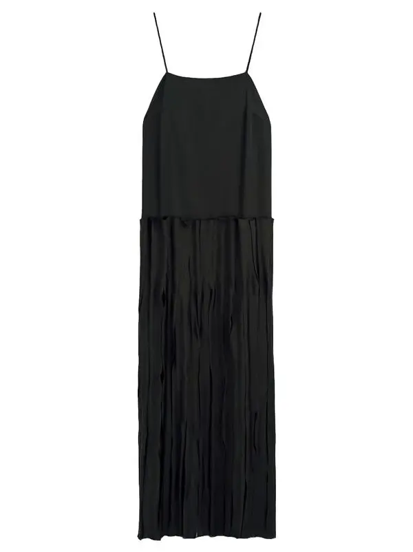 Cos Appliquéd Paneled Midi Dress - Green