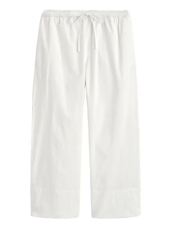 Cos Cotton Straight-leg Drawstring Pants - White