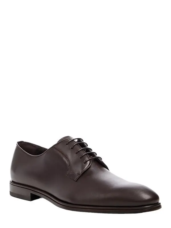 FERRAGAMO Venice Oxford Lace-up Leather Shoes - T.moro