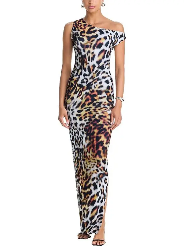 Norma Kamali Drop Shoulder Gown With Side Slit - Urban Animal