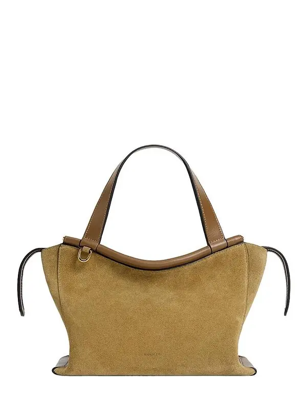 WANDLER Ida Medium Crossbody Bag - Kaki Suede