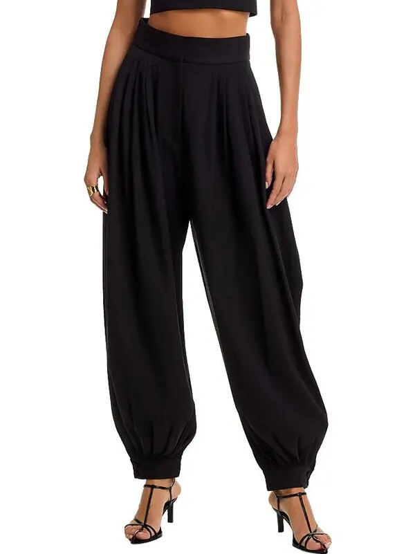 Altuzarra Chapman Pleated Wool Blend Trousers - Black