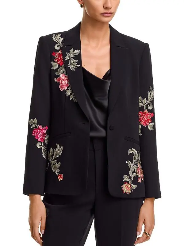 Cinq À Sept Rococo Embroidered Karlie Blazer - Black/multi