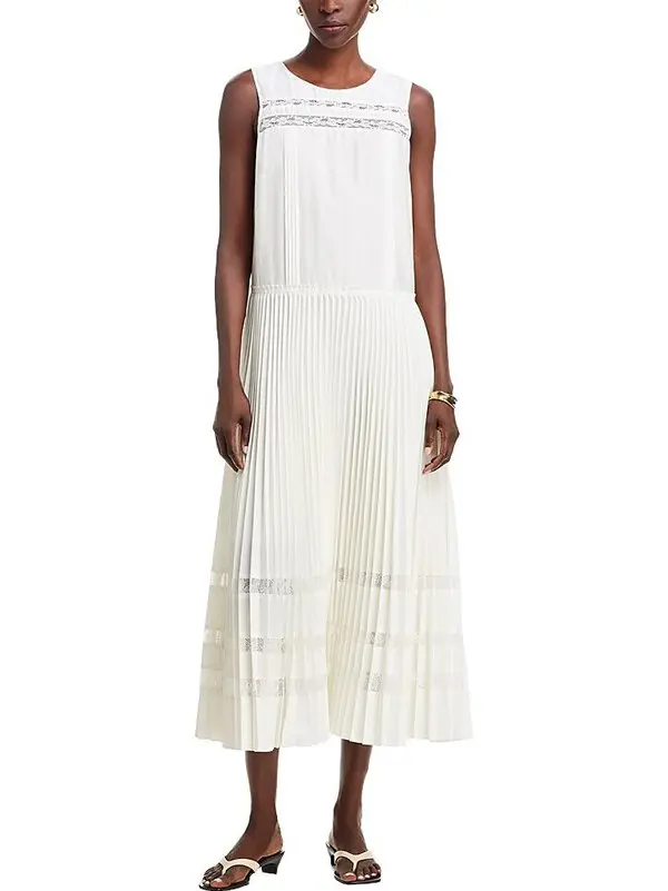 3.1 Phillip Lim Pleated A-line Dress - White