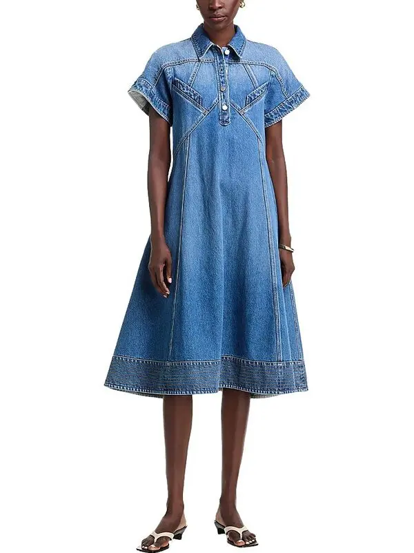 3.1 Phillip Lim Denim Midi Dress - Washed Medium