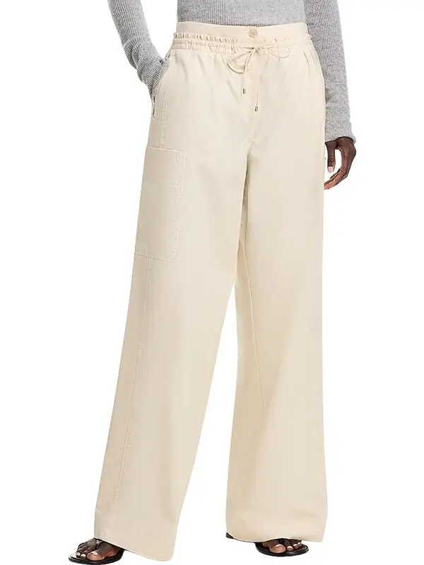 3.1 Phillip Lim Double Waistband Poplin Pants - Stone