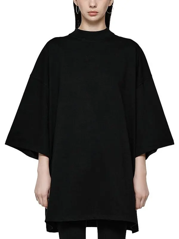 L'EMIUNE Oversized Cotton Tee - Bk