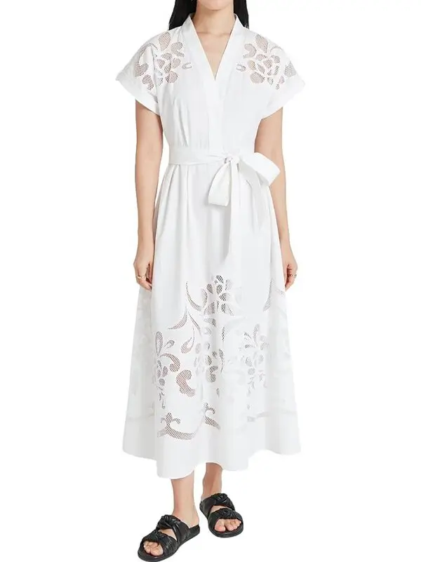 TEMPERLEY LONDON Nelle Broderie Anglaise Dress - White