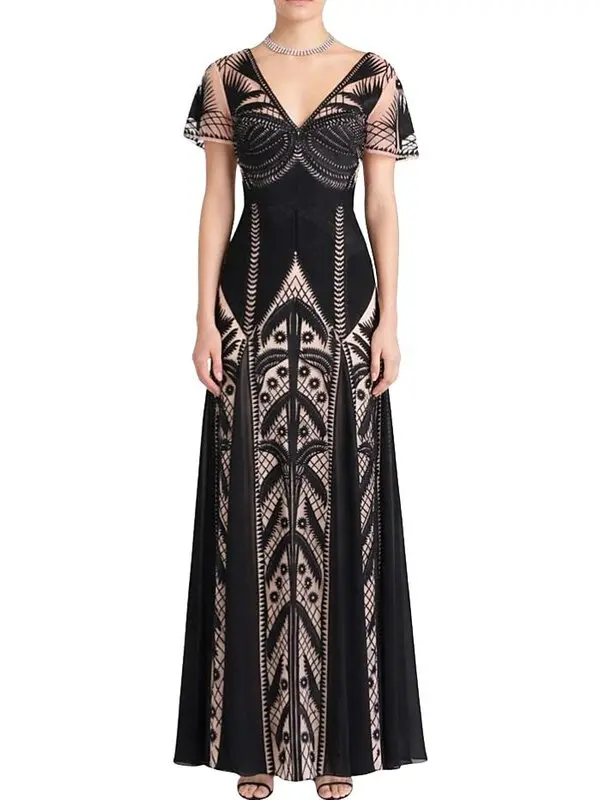 TEMPERLEY LONDON Giselle Gown - Black Mix