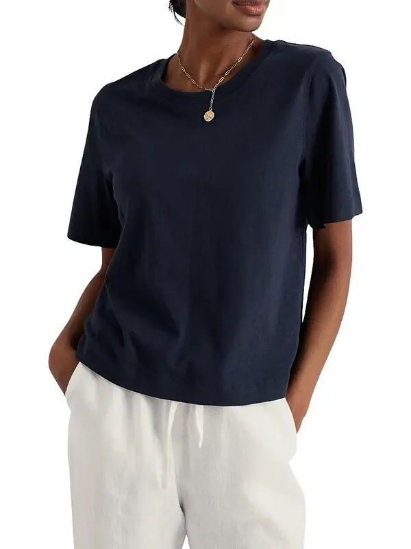 SEASALT CORNWALL Copseland Printed Crew Neck T-shirt - Maritime