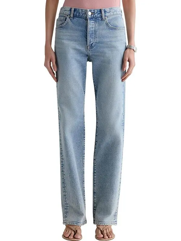 Ag Sydney High Rise Straight Jeans - Highway