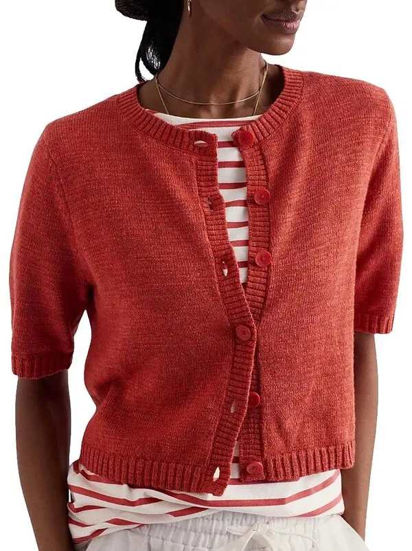 SEASALT CORNWALL Wild Thyme Cardigan - Carnelian