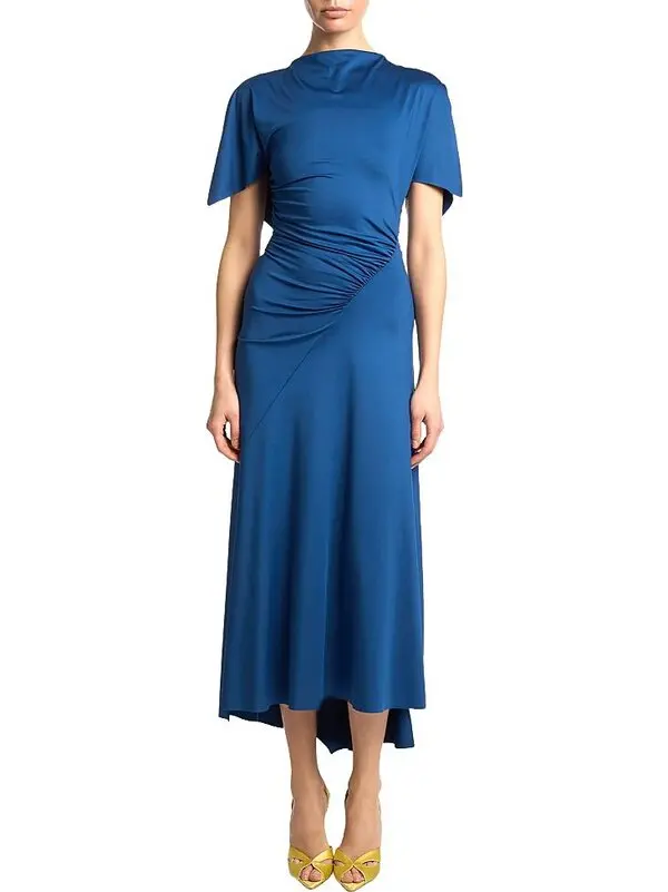 Victoria Beckham Cap Sleeve Dress - Dark Ocean