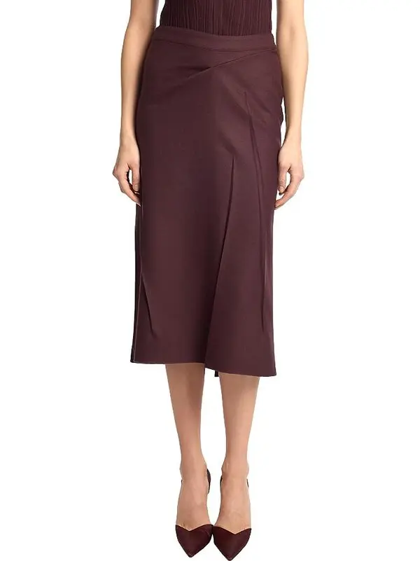 Victoria Beckham Pressed Tailored Midi Skirt - Acai