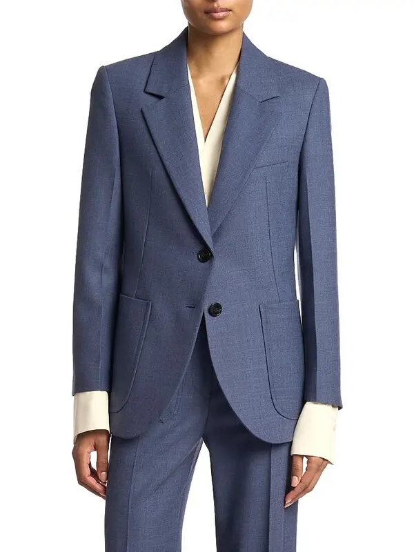 Victoria Beckham Katherine Jacket - Dusk Blue Melange