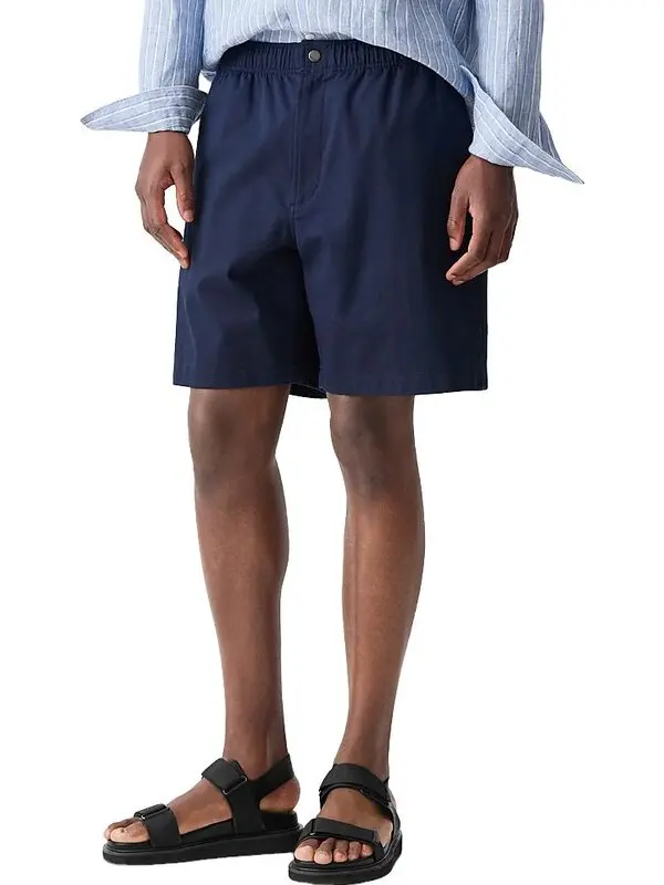 Theory 7" Easy Cotton Blend Shorts - Baltic
