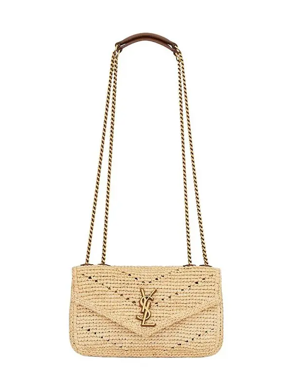 Saint Laurent Loulou Mini Bag - Naturel And Brick