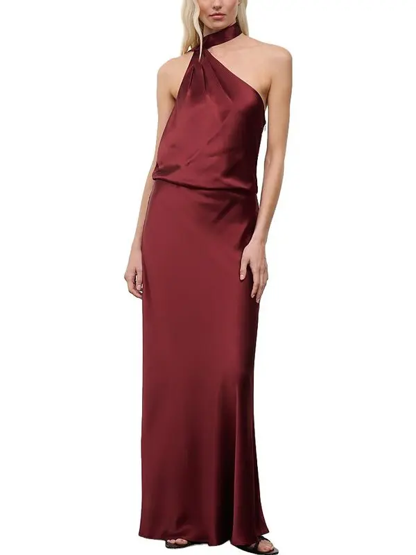 Staud Estelle Tie Neck Gown - Pinot