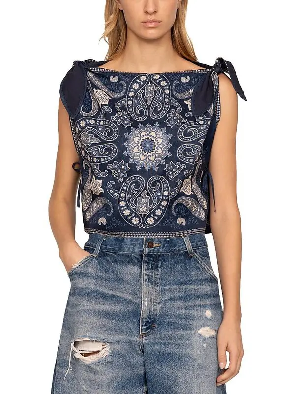 Sea Emelina Printed Top - Navy